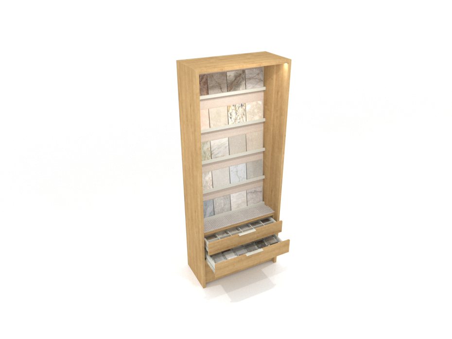 Présentoir simple pour carreaux | Plano Inclinado Box